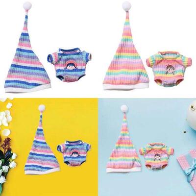 Dolls Striped Pajama and Hat Fashion Clothing for Kids