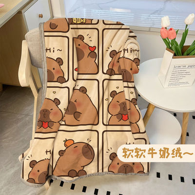 新品办公室午睡毛毯法兰绒多功能毛巾被四季空调薄盖毯披肩2025新