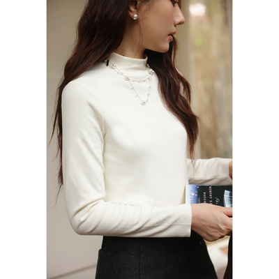 JOCOCHIC半高领正肩打底T恤