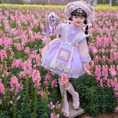 新款三月三民族服壮族演出服女童