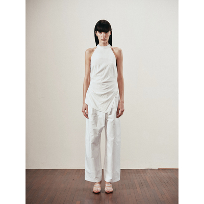 挂脖套头无袖无袖性感背心