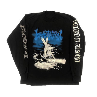 罕见水洗重磅破坏tee！鞭击摇滚Tankard1994专辑Two-Faced长袖T恤