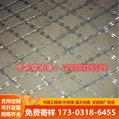 看守所防护网刀片刺网围栏篱笆网刀片警戒线隔离带防爬防盗网
