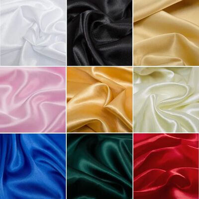 Imitated Silk Satin Fabric By the Yard  Cloth Material for S