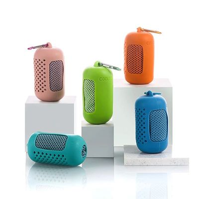 Outdoor Towel Round Silicone Wrapped Ice Towel Soft Breathab