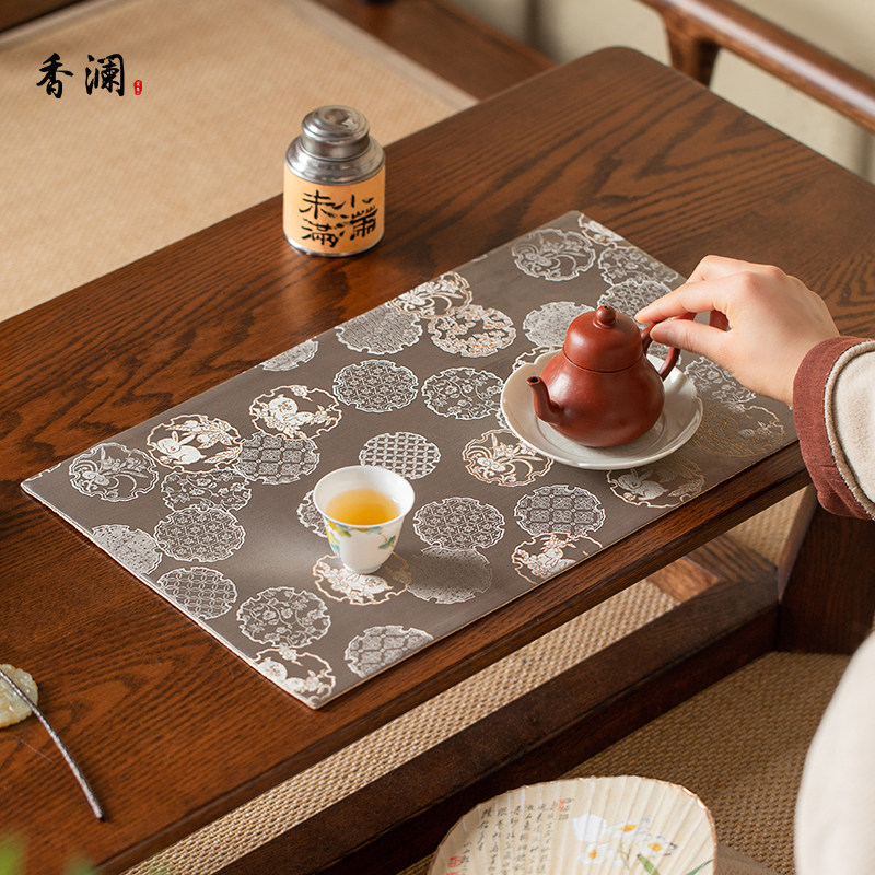 中高档手工织锦茶席双面双色加厚茶垫茶桌布干泡垫中式茶壶垫桌旗
