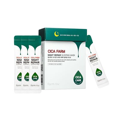 Farmstay梵希特积雪草晚间修护睡眠面膜4ml20pcs能淡化黑色素紧致
