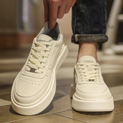 空军aj一号男鞋夏季透气真皮运动休闲板鞋男士轻便跑步防滑小白鞋