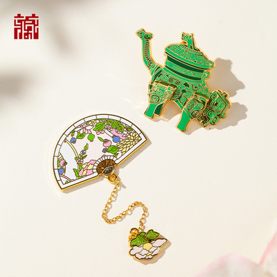 广东省博物馆馆藏文物系列徽章冰箱贴周边产品金属创意冰箱贴纪念