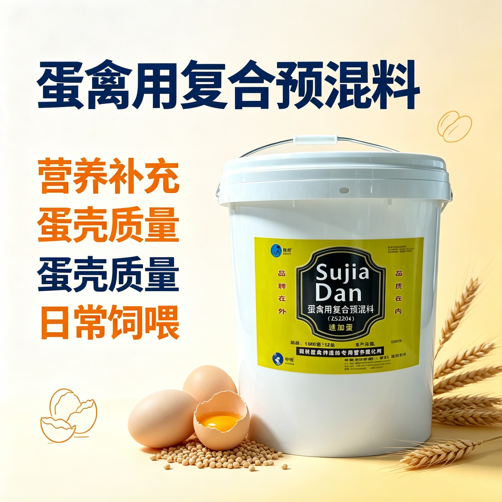 蛋禽用复合预混料营养补充蛋壳质量提升日常饲喂养殖专用