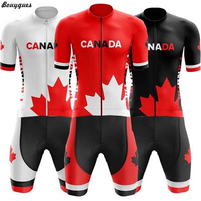 2023 New CANADA Men Triathlon Short Sleeve Cycling Jersey Se