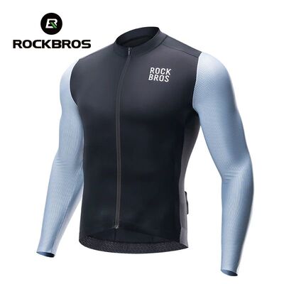 ROCKBROS Men's Cycling Jersey Breathable Long Sleeves Lightw