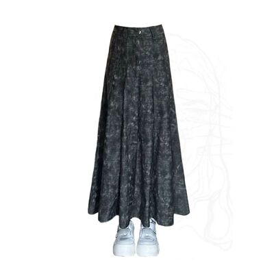 High Quality Black A-Line Skirt Women's Vintage Classical Co
