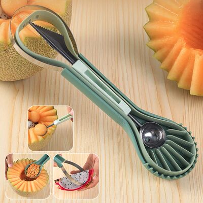 3 In 1 Watermelon Slicer Cutter Scoop Fruit Carving Knife Fr