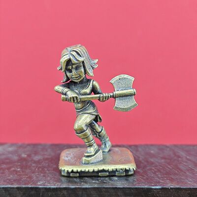 supercell皇室战争部落冲突正版CLASH胜利系列双斧女武神手办摆件