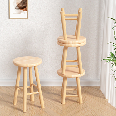 小凳子家用实木凳子小圆凳小板凳居家用小木凳橡木矮凳换鞋木凳子