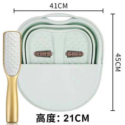 Washing bucket bubble foldable large plastic footbath wood