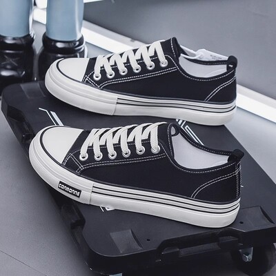 帆布男鞋透气布鞋潮流百搭板鞋