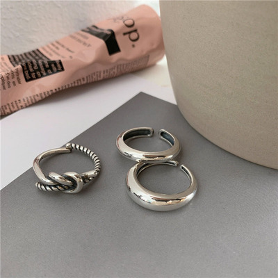 2023 925 Sterling Silver Minimalism Cross Knot Thai Silver