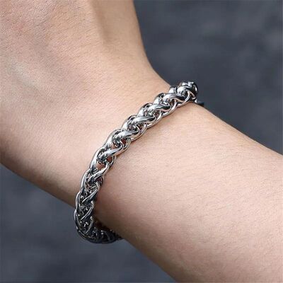 Width 4/5/6MM stainless steel keel chain bracelet fashion me