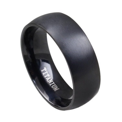 Classic Black Titanium Steel Ring Classic Black Titanium S