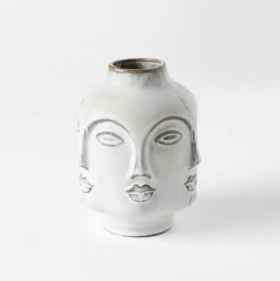 FQR LIVING Rosetta Face设计师联名款优雅华丽陶器女性脸花瓶