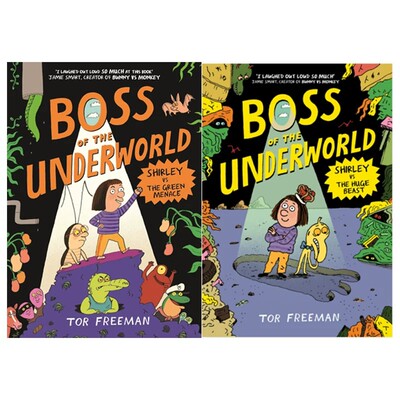 预售 英文原版 Boss of the Underworld 地底霸主 2册 Tor Freeman 全彩奇幻冒险漫画桥梁书 7-10 岁儿童英文课外阅读读物