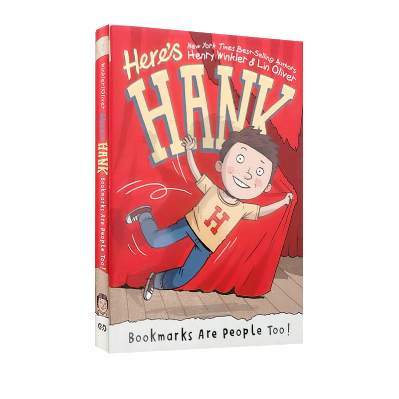 英文原版Here's Hank:Bookmarks Are People Too!儿童章节桥梁书精装中小学生课外读物纽约时报畅销作家Henry ...