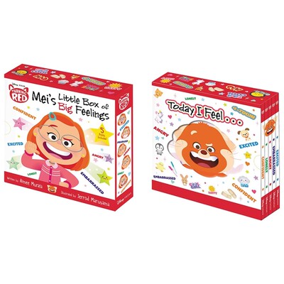 英文原版 Disney Pixar Turning Red: Mei's Little Box of Big Feelings 迪斯尼 青春变形记 5册纸板书合售