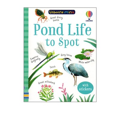 英文原版 Pond Life to Spot 水上动植物指南 附贴纸 幼儿启蒙认知读物 宝宝益智游戏书