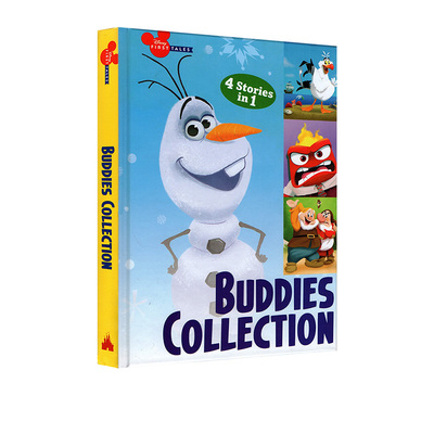 英文原版 Disney First Tales Buddies Collection 迪士尼经典 4合1故事合集精装本 儿童绘本 冰雪奇缘头脑特工