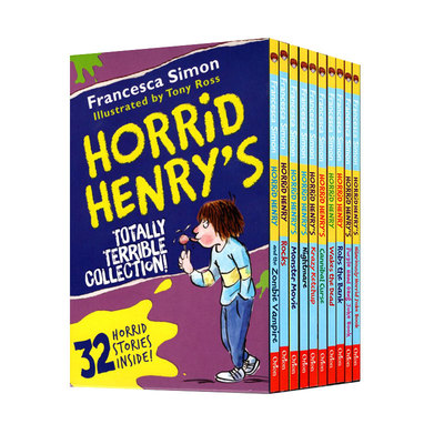 淘气包亨利 10册盒装 英文原版 Horrid Henry's Totally Terrible Collection 儿童幽默章节桥梁书中小学生课外阅读故事小说