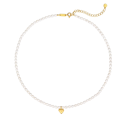 全网热卖小米珠爱心少女风锁骨链