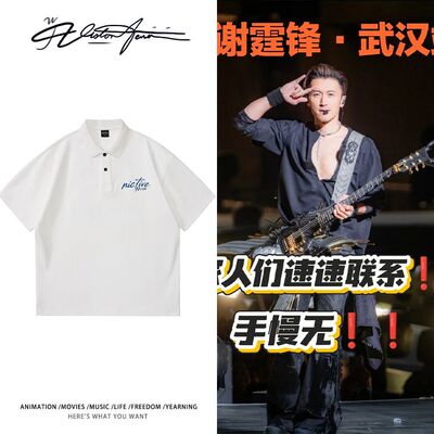 谢霆锋EVOLUTION武汉演唱会应援休闲POLO衫商务风短袖T恤夏季通勤