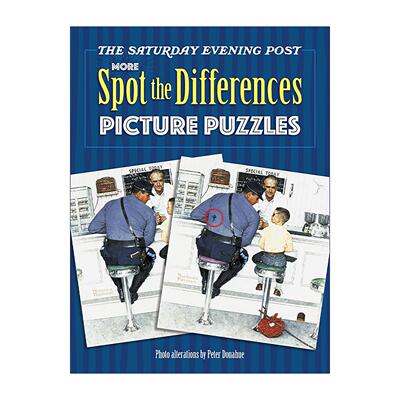 英文原版The Saturday Evening Post MORE Spot the Differences Picture Puzzles星期六晚邮报找不同谜题集2 找茬游戏 益智活动书