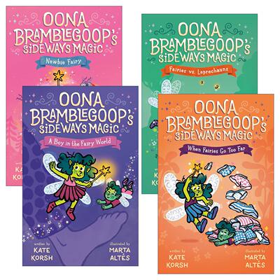 英文原版 Oona Bramblegoop's Sideways Magic 侧身魔法系列1-4册 儿童奇幻章节桥梁故事书 Kate Korsh 英文版 进口英语原版书籍