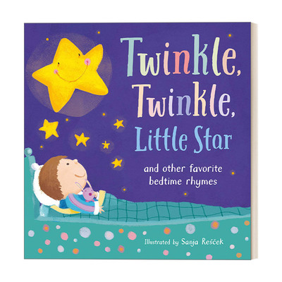 英文原版 Twinkle  Twinkle  Little Star 一闪一闪小星星 2-5岁儿童睡前哄睡童谣绘本 Sanja Rescek 英文版 进口英语原版书籍