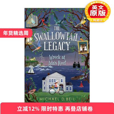 英文原版 The Swallowtail Legacy 1 Wreck at Ada's Reef 燕尾遗迹系列1 艾达礁沉船 儿童推理小说 爱伦坡奖提名 Michael D. Beil