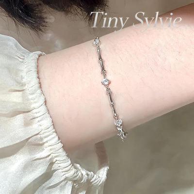 TinySylvie竹节999纯银手链轻奢