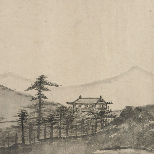 夏圭 归棹图卷 水墨写意 山水图 古代书法国画长卷 艺术微喷复制
