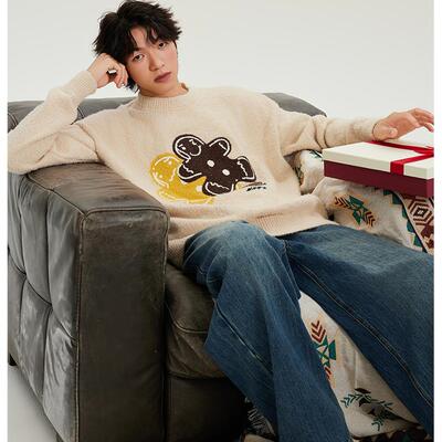 YKYB套头棉羊毛立领针织衫