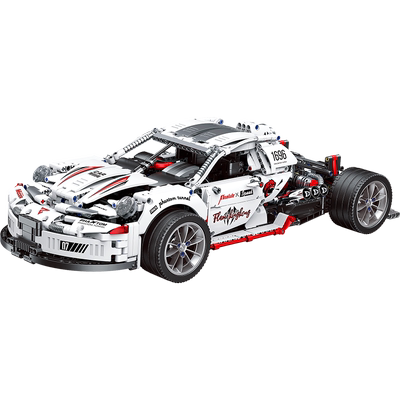 酷小砖改装电镀赛车积木