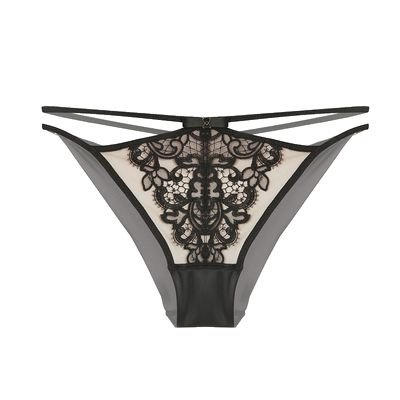 可拆卸兔毛性感镂空低腰臀裤