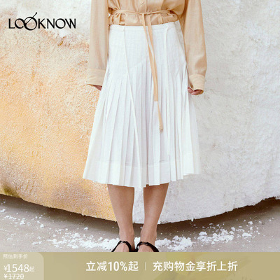 low classic LOOKNOW26春季新品多色百褶半身裙