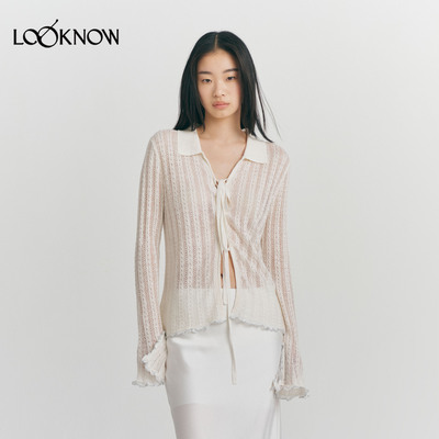 roderic wong x LOOKNOW设计师品牌2026年春夏新品针织系带上衣