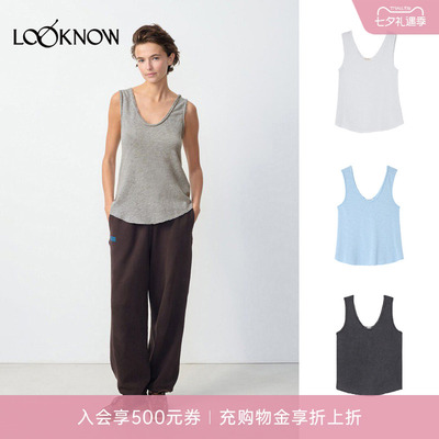 american vintage LOOKNOW26春季新品多色低领背心