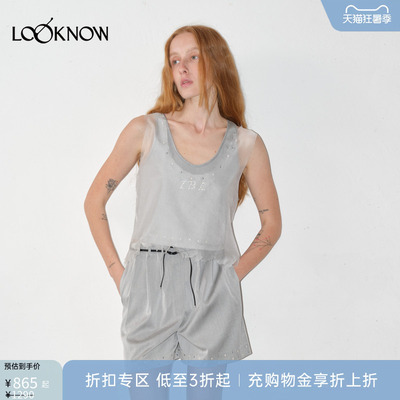 IFBYLAND莱赛尔混纺透视背心