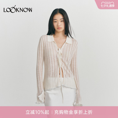 roderic wong x LOOKNOW设计师品牌2026年春夏新品针织系带上衣