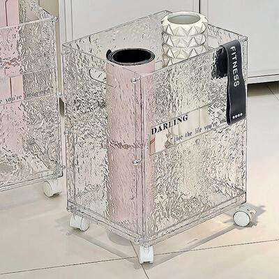 瑜珈垫器收筐家用运L-005育动健身材收纳带轮可移动体用品置纳物