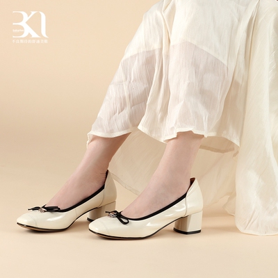 BAKERLOO牛皮粗跟女单鞋BKL-AD131